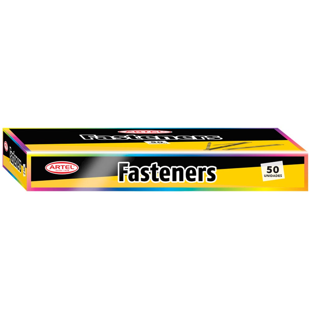 Caja 50 AccoClip Fastener Metálico Para Carpetas Artel